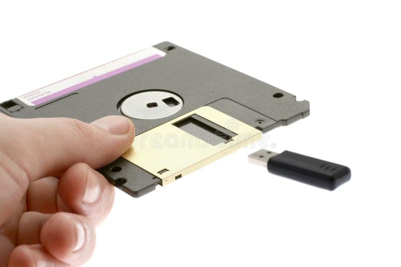 Old diskette and USB stock photo. Image of colored, binary - 5186982