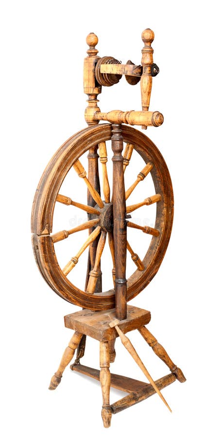 Old distaff and spindle stock photo. Image of isolated - 31043514