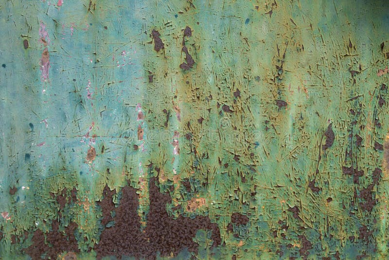 Old Distressed Green Rusted Wall Detail Stock Photo - Image of dark ...