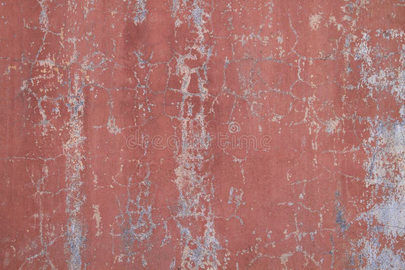 Old Distressed Red Wall Background Stock Image - Image of concrete ...