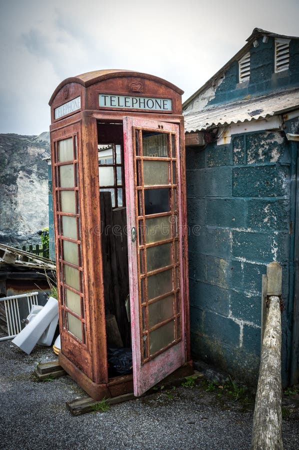 Old disused phonebox stock photo. Image of wasted, overcast - 40853340