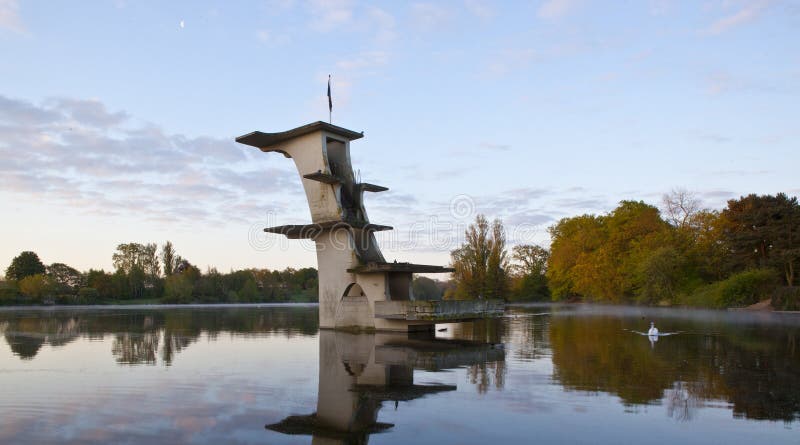 Old Diving Platform Coate Water Country Park , Swindon , England Stock ...