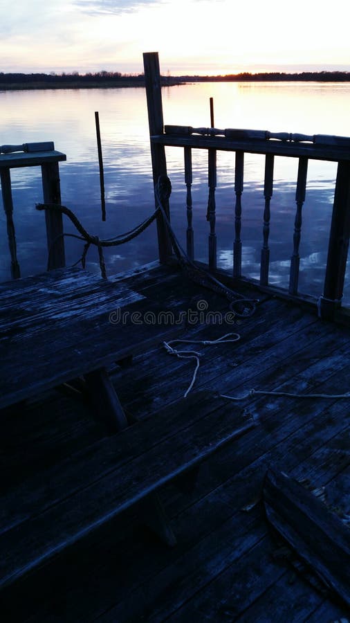 Old Dock stock photo. Image of dock, sunset, picnictable - 90633866