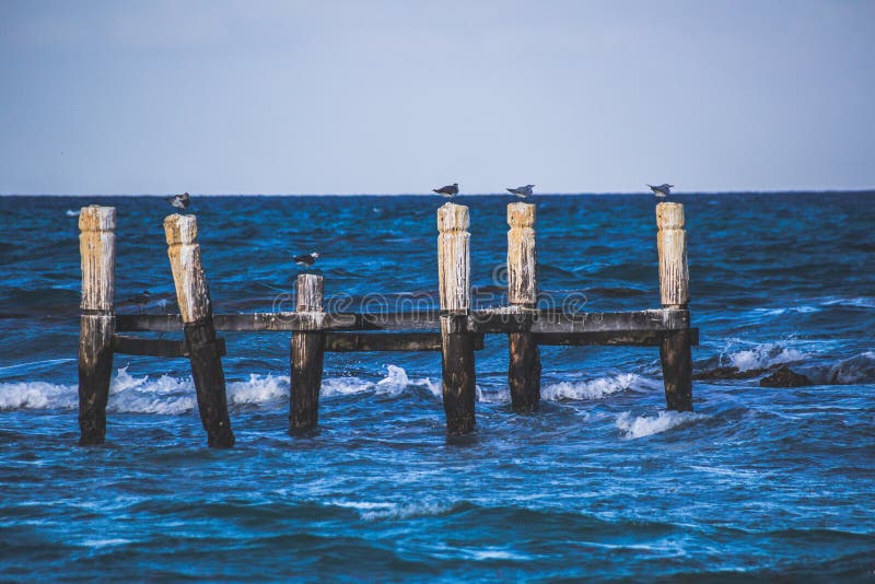 Old Dock and Sea Photograph Stock Photo - Image of water, photograph ...
