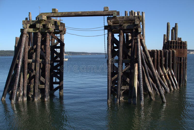 Old Dock Structure stock photo. Image of broken, dock - 97329902
