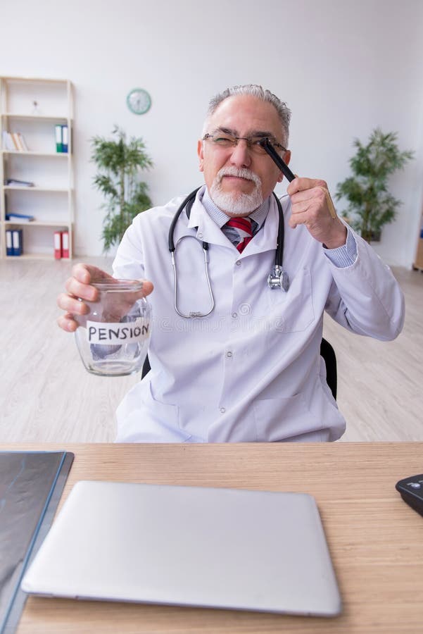 Old Male Doctor in Retirement Concept Stock Photo - Image of healthcare ...