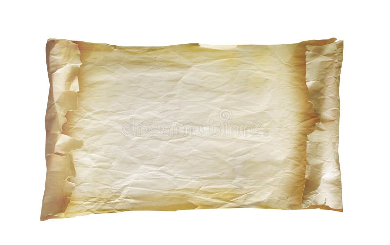 Old Paper Scroll Isolated on White Stock Image - Image of isolated ...