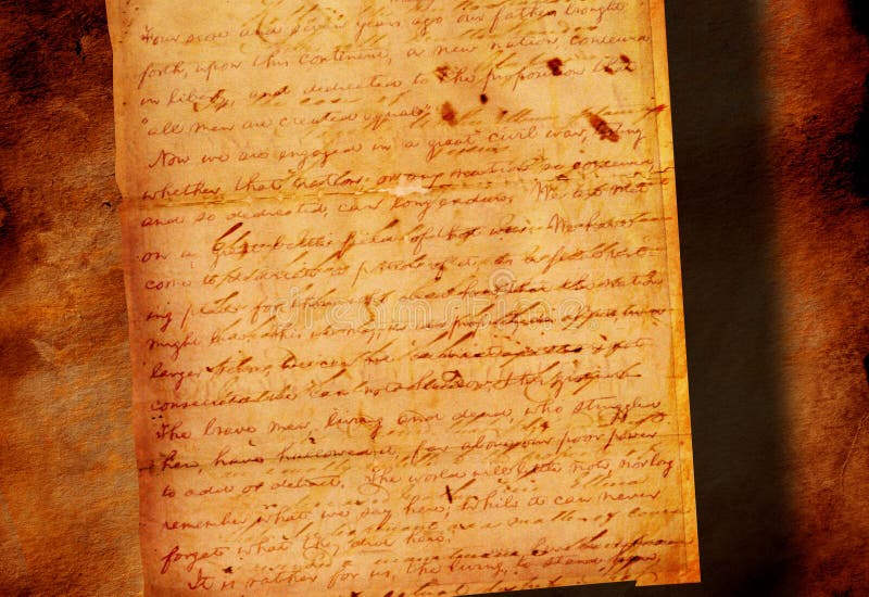 Old Antique Handwritten Letter, Frayed Edges Stock Photo - Image of ...