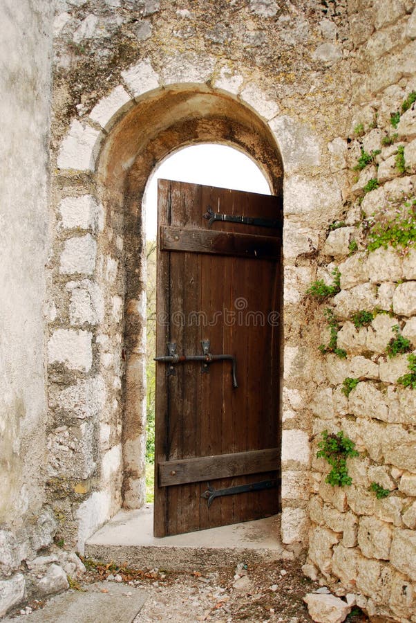 Old door stock image. Image of ajar, color, doorframe - 26653481