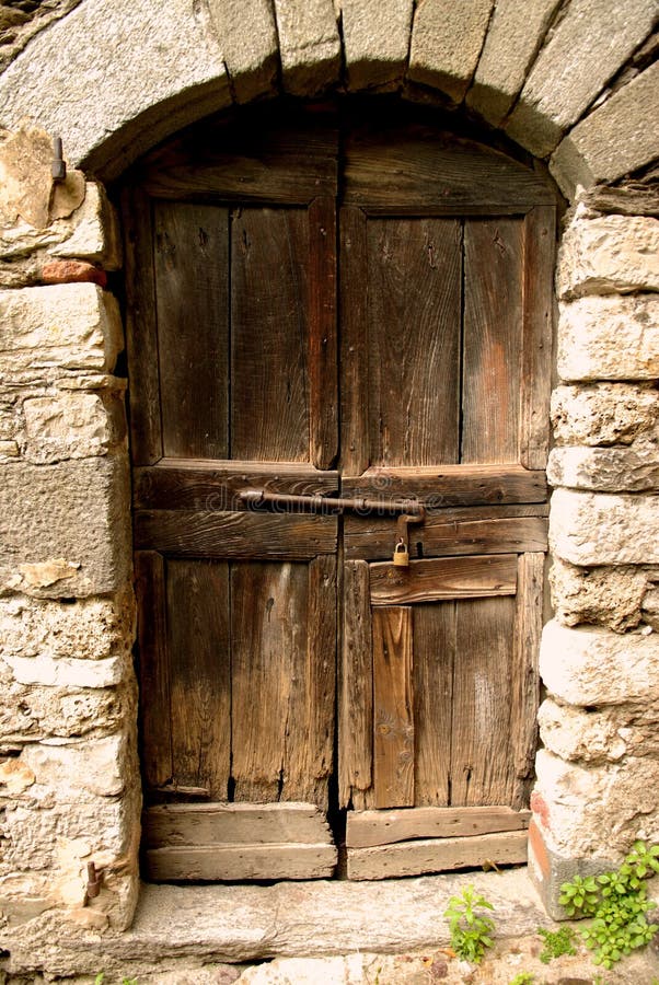 Old door stock image. Image of stone, private, fashioned - 796771