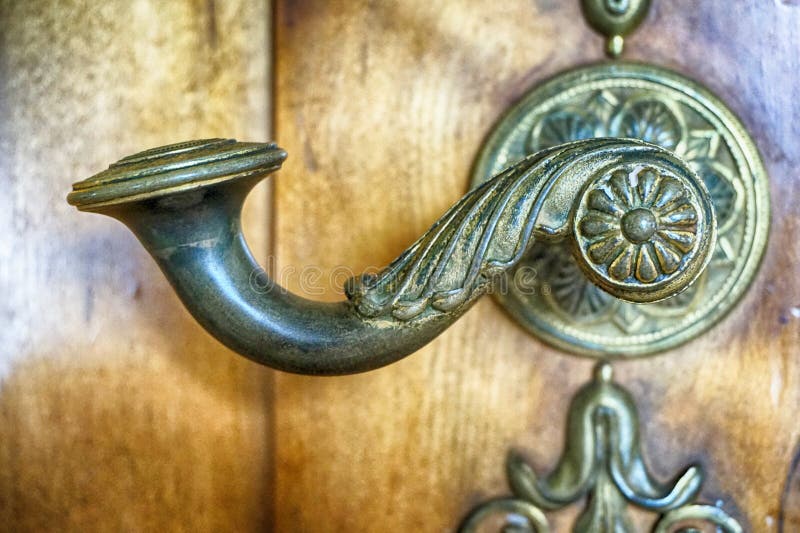 Old door handle stock image. Image of vintage, open, handle - 93358193
