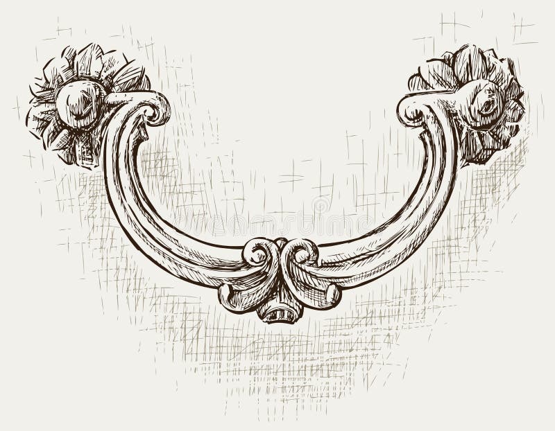 Door handle stock vector. Illustration of isolated, doodle - 30040987