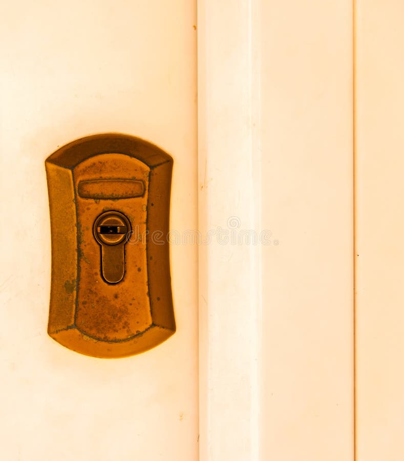 Old Door Lock, Aged Metal Door, Home Security Stock Image - Image of ...