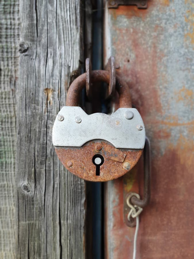 An old door lock stock image. Image of number, wall - 353549811