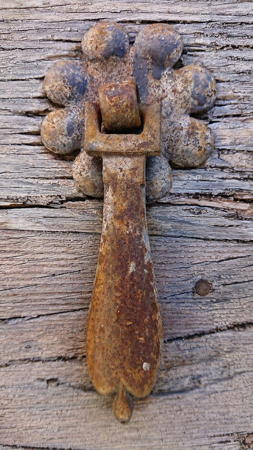 Old door 4 locks stock image. Image of brick, detail - 14063063