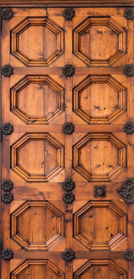 Old Door with Octagonal Panels Stock Image - Image of detail, rustic ...