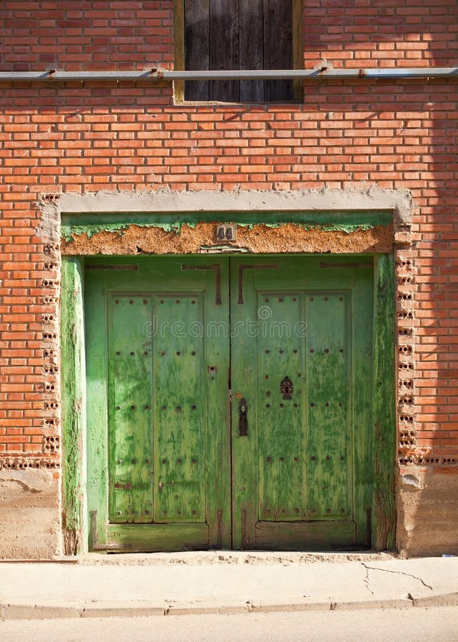 Old door stock image. Image of eroded, green, broken - 34231975