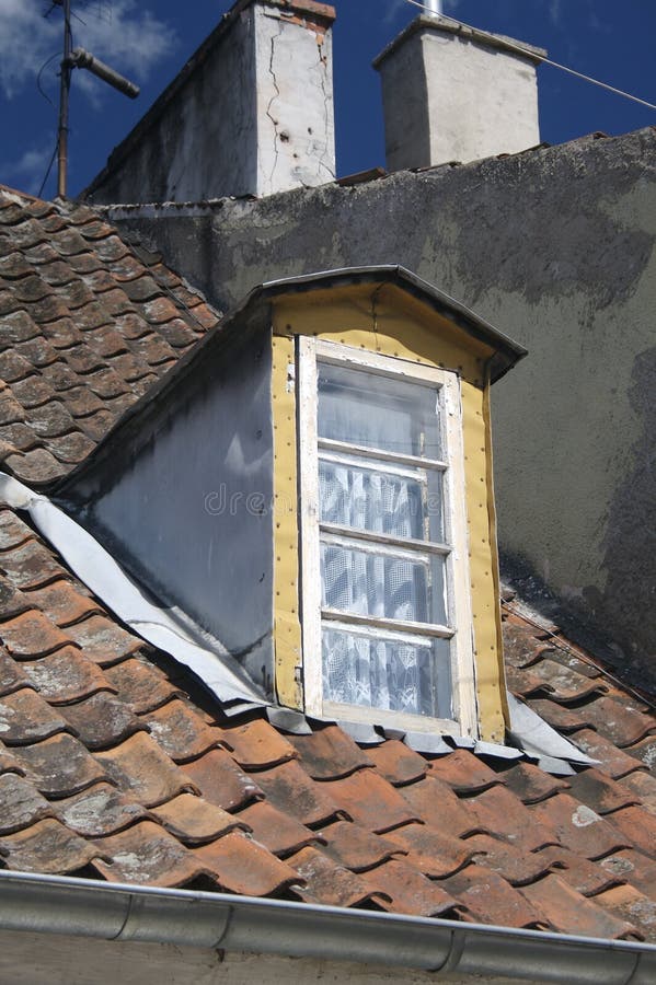 Old dormer window stock photo. Image of window, chimney - 15638168