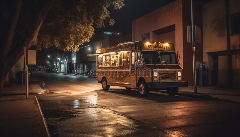 The Old Double Decker Bus Illuminated the City Famous Landmarks ...