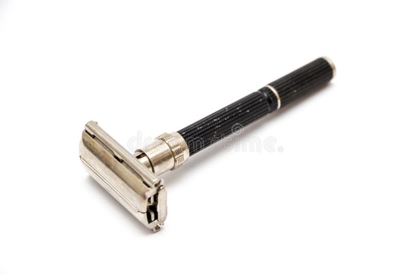 Old Double Edge Safety Razor Stock Photo - Image of beard, gillette ...