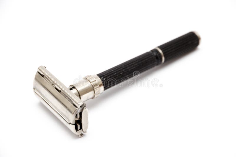 Old Double Edge Safety Razor Stock Photo - Image of chrome, beauty ...
