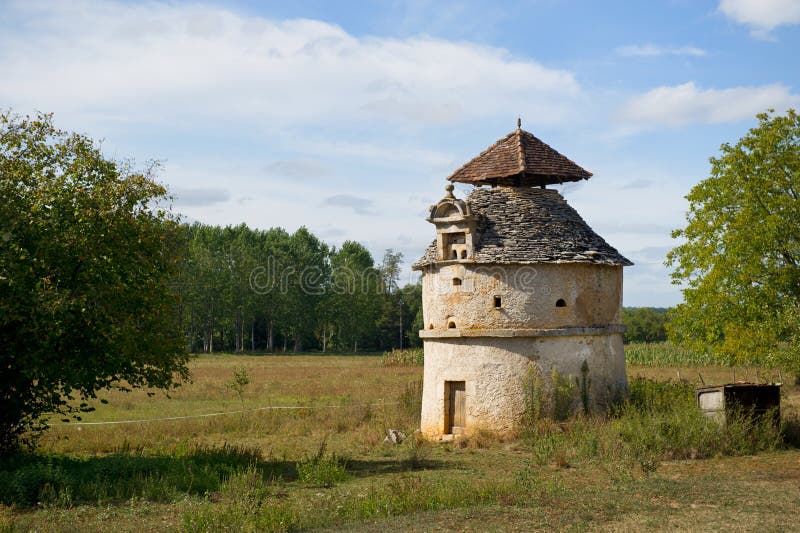 Old dove tower in France stock image. Image of dordogne - 22305877
