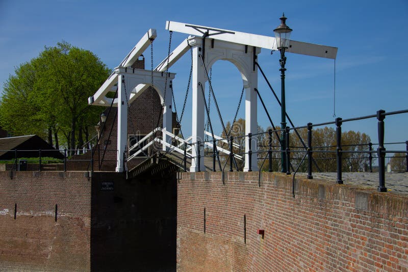 Old Drawbridge of the Ramparts in the Dutch City of Heusden Stock Image ...