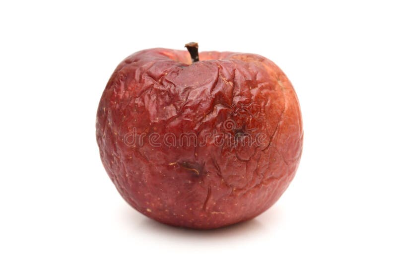 Old Dry Ribbed Red Apple, Rotted, Natural Texture Stock Photo - Image ...