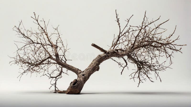 Old Dry Twig Branches, Isolated on White Background Stock Illustration ...