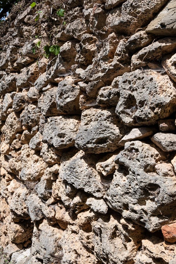 Old Dry Wall Built with Local Stones Stock Image - Image of countryside ...