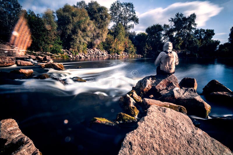 Old Dam in Rural Site Long Exposure Shot Stock Image - Image of retro ...