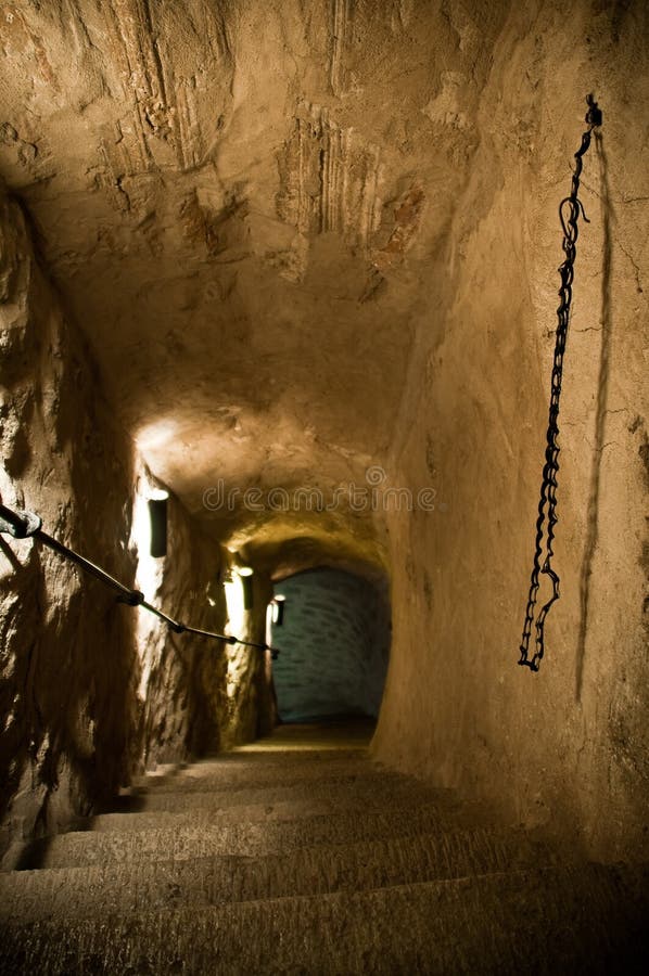Old dungeon stairs stock image. Image of castle, aged - 14353519
