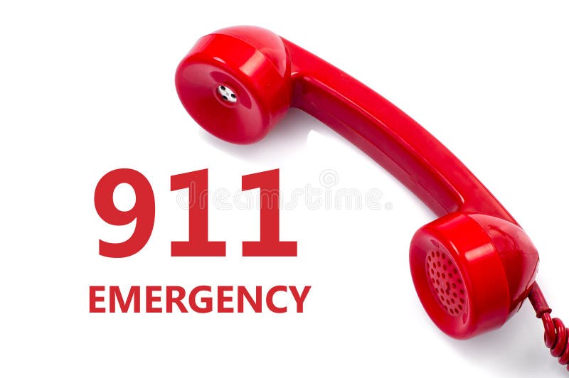 Old and Dust Red Retro Phone on White, Stock Photo - Image of help ...