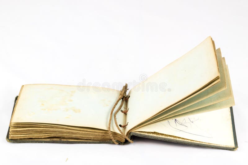 Old Dusty Book on White Isolated Background Stock Image - Image of ...