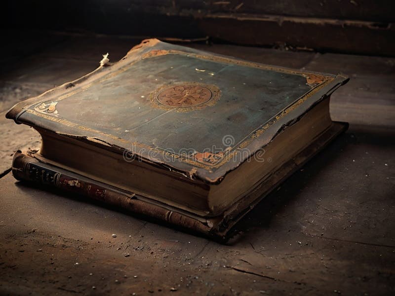 Old, Dusty Books, Lying on the Floor Stock Illustration - Illustration ...