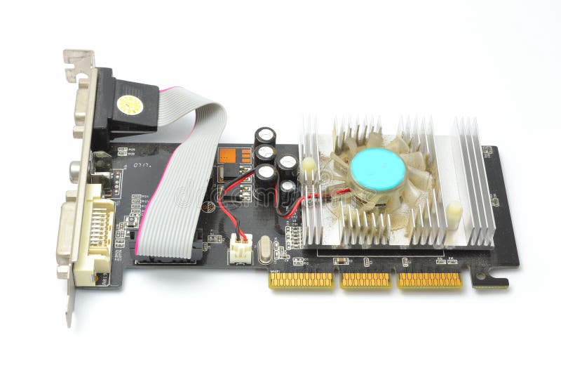 Old and Dusty Graphics Card Stock Image - Image of components, second ...