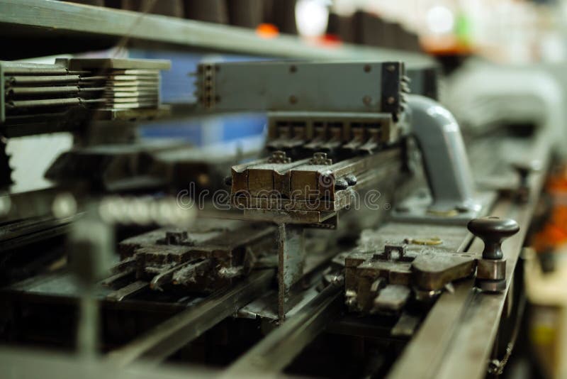 Old Knitting Machine in Function Stock Image - Image of industrial ...