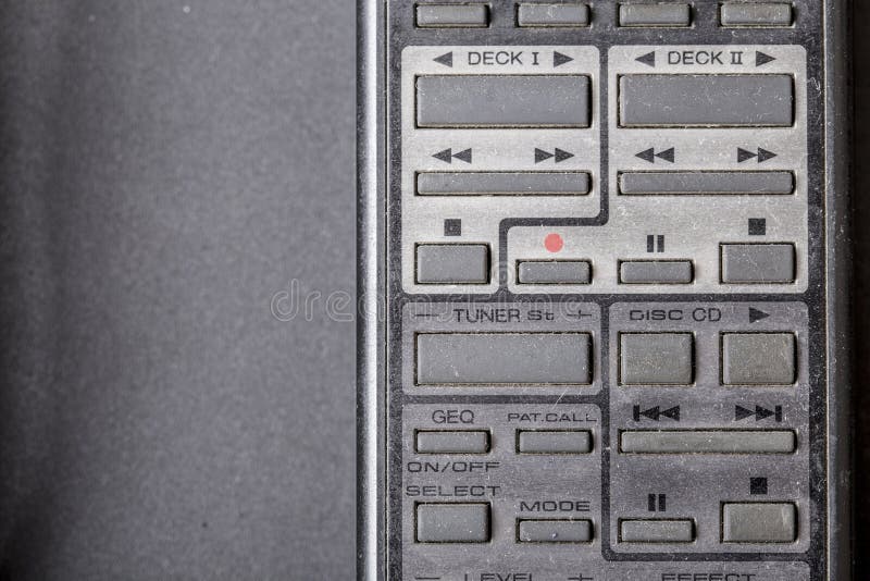 Old Dusty Retro Remote Electronic Button Control Stock Image - Image of ...