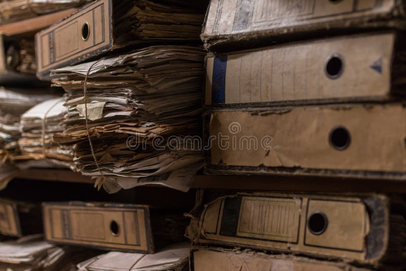 Files in Archive Room stock image. Image of folder, government - 112651553
