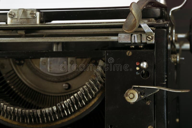 Old and Dusty Typewriter Close-Up Stock Image - Image of typwriter ...