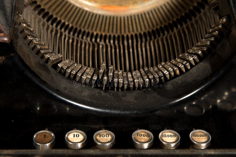 Old Dusty Typewriter with Numbers on it Stock Image - Image of ...