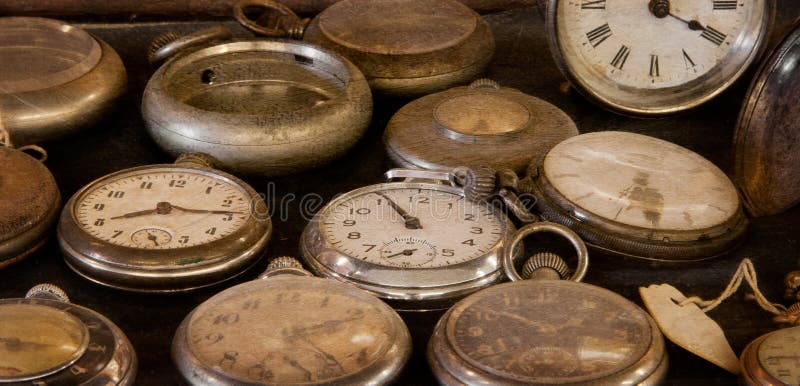 Old Dusty Watches stock image. Image of clock, history - 22978873