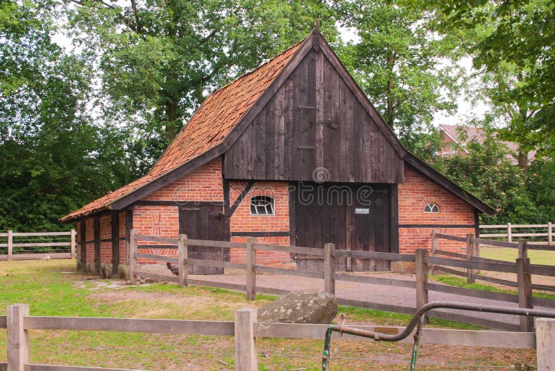 Old Dutch Barn in Ootmarsum, Overijssel, the Netherlands Stock Image ...