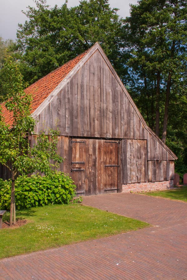 Old Dutch Barn in Ootmarsum, Overijssel, the Netherlands Stock Image ...
