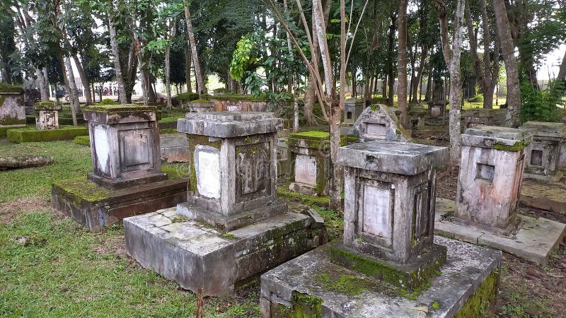 Old Dutch Cemetery in Central Java Stock Photo - Image of shrine ...
