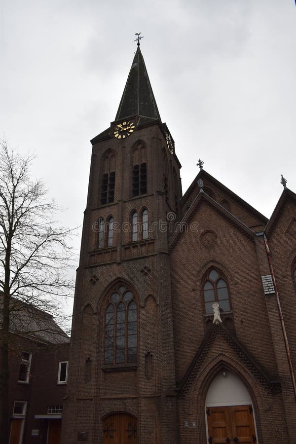 Old Dutch church stock photo. Image of spire, terborg - 137696106