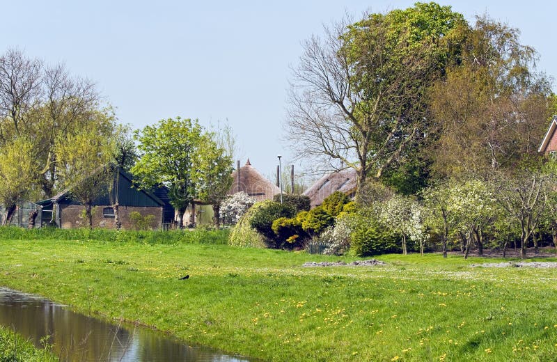 Old Dutch Farm with Haystack Stock Image - Image of dutch, agriculture ...
