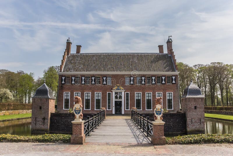 Old Dutch Mansion Menkemaborg Stock Image - Image of house, bridge ...