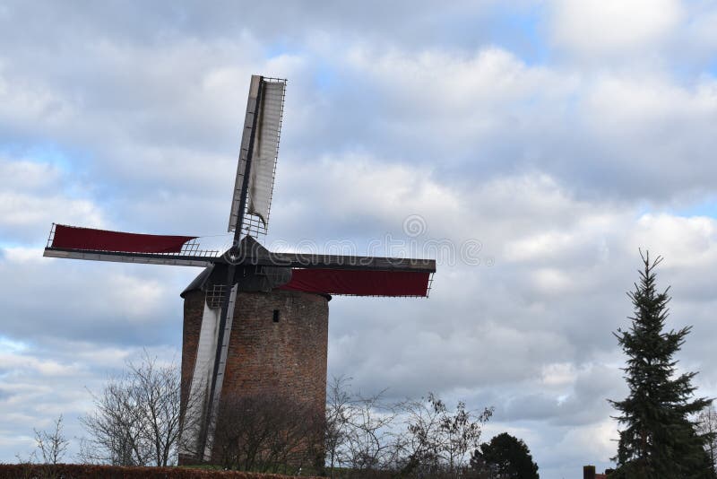Old Dutch mill 5 stock image. Image of trees, mill, beautiful - 138487025