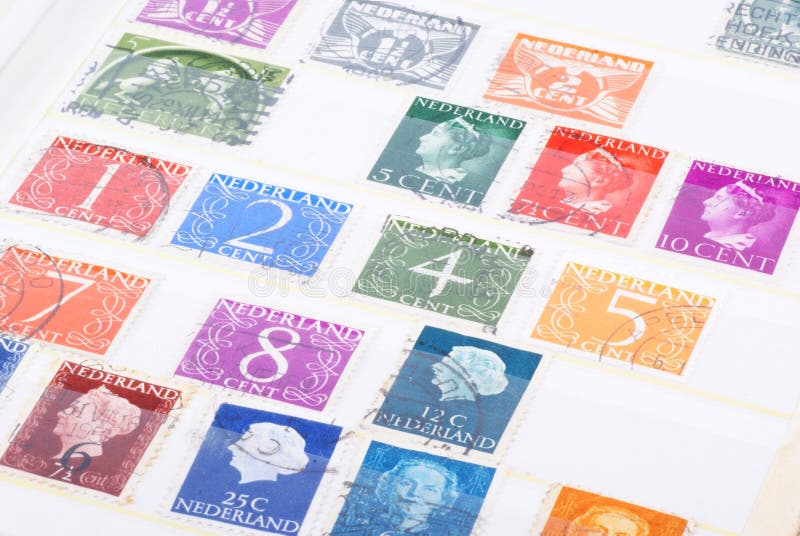 Old dutch stamps. editorial stock image. Image of pages - 10436499